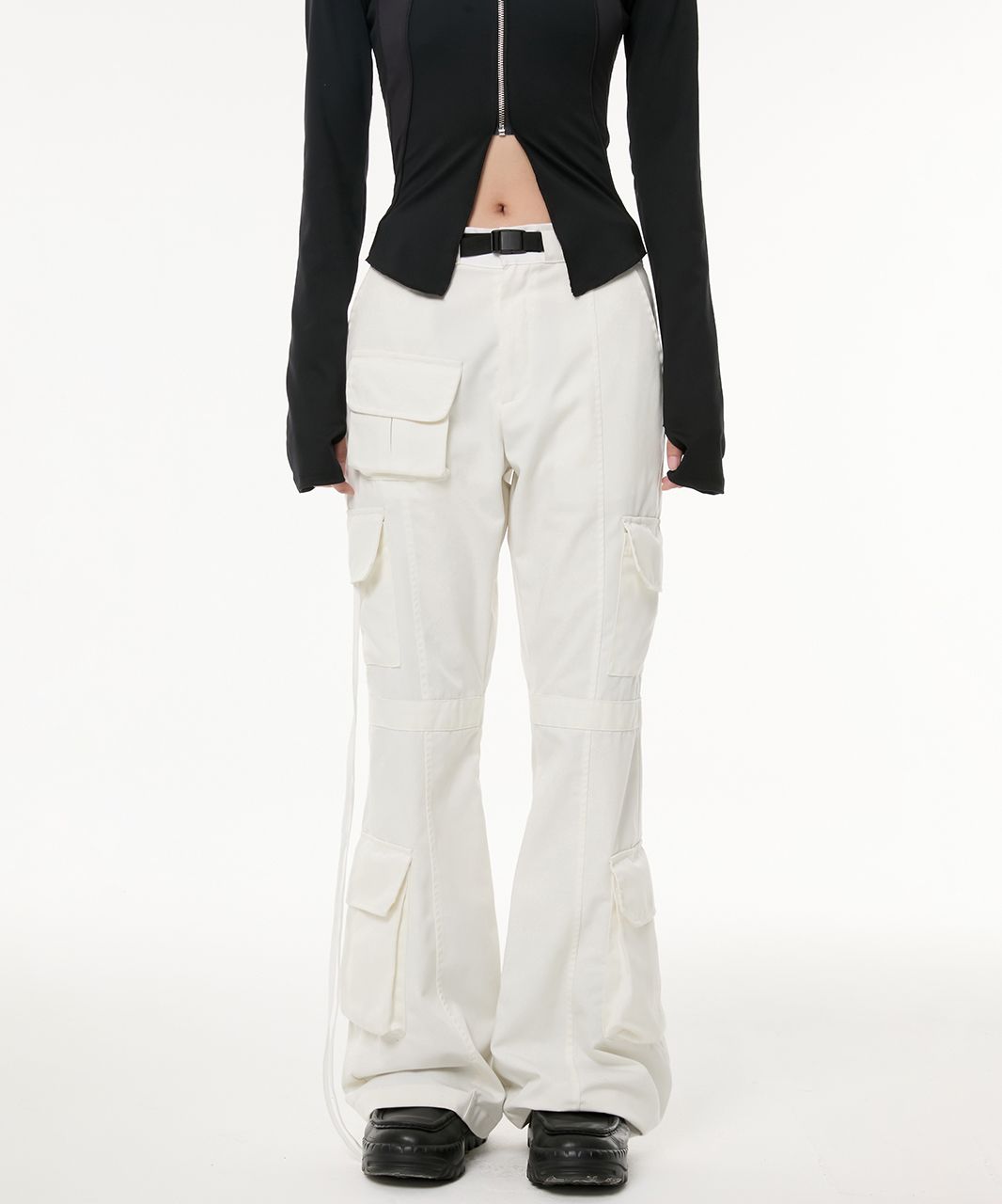 MUSINSA | FLAREUP 5.cargo Flare Pants (FL-234_Cream)