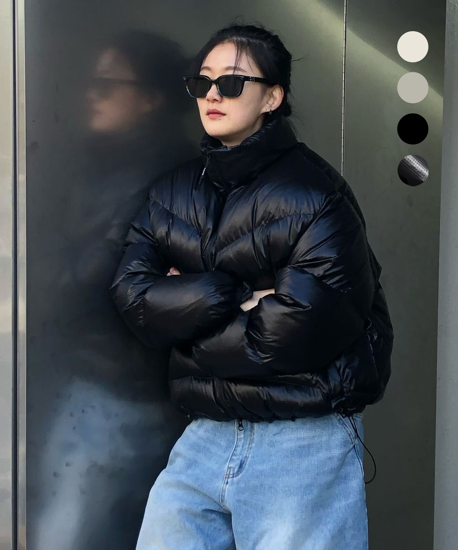 MUSINSA | URBANDTYPE Essential Puffer Duck Down Short Padding_4 Colors