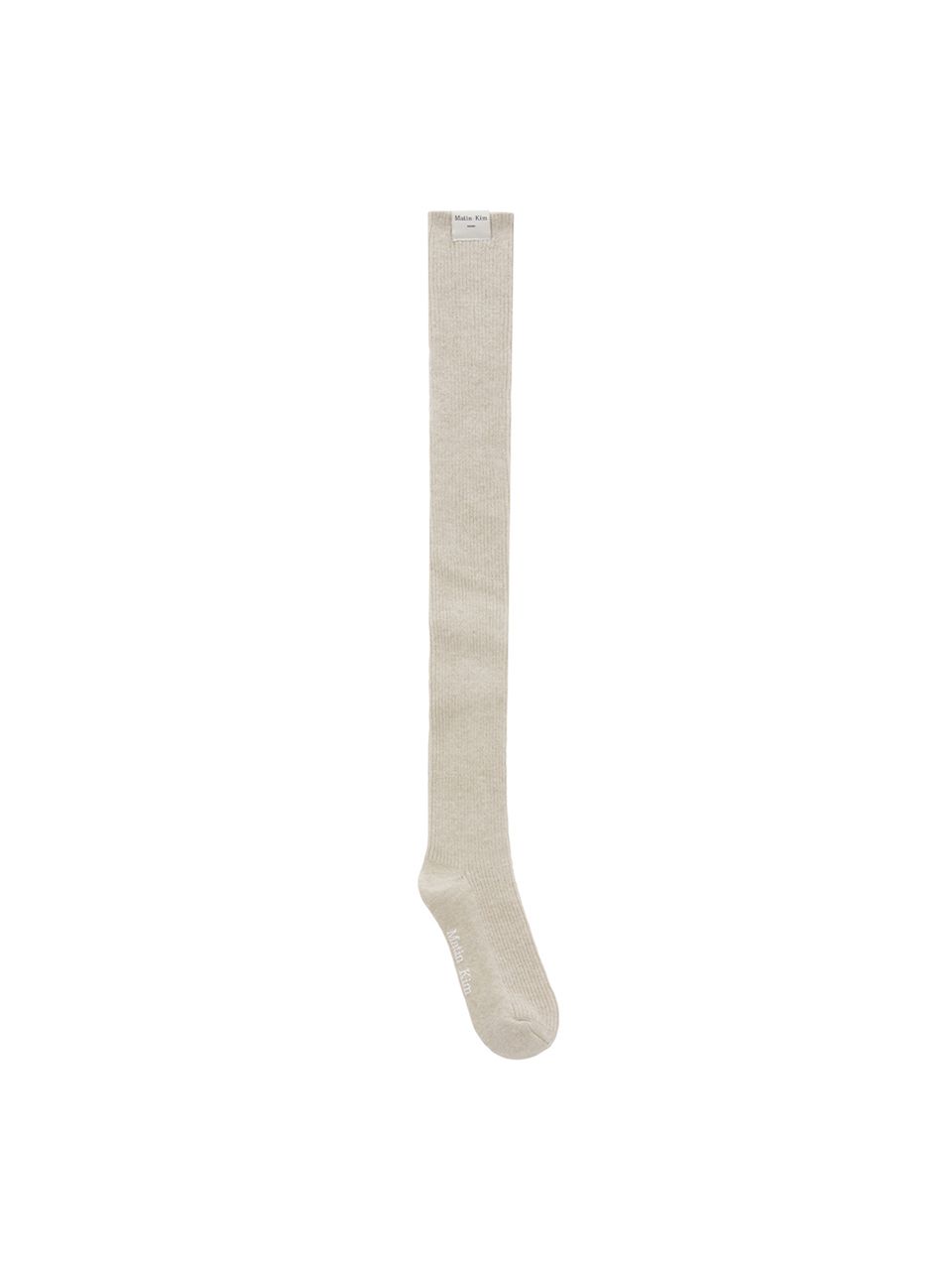 MUSINSA | MATIN KIM WOOL BLENDED OVER KNEE SOCKS IN BEIGE