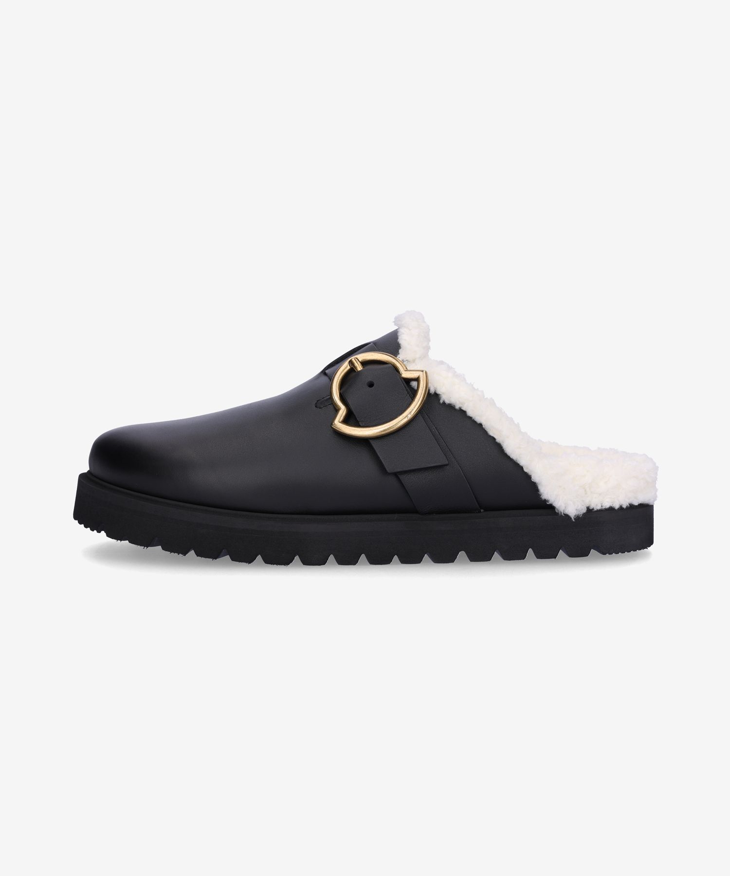 MUSINSA | MONCLER Bell Mule - Black / I209B4M00110M3596999