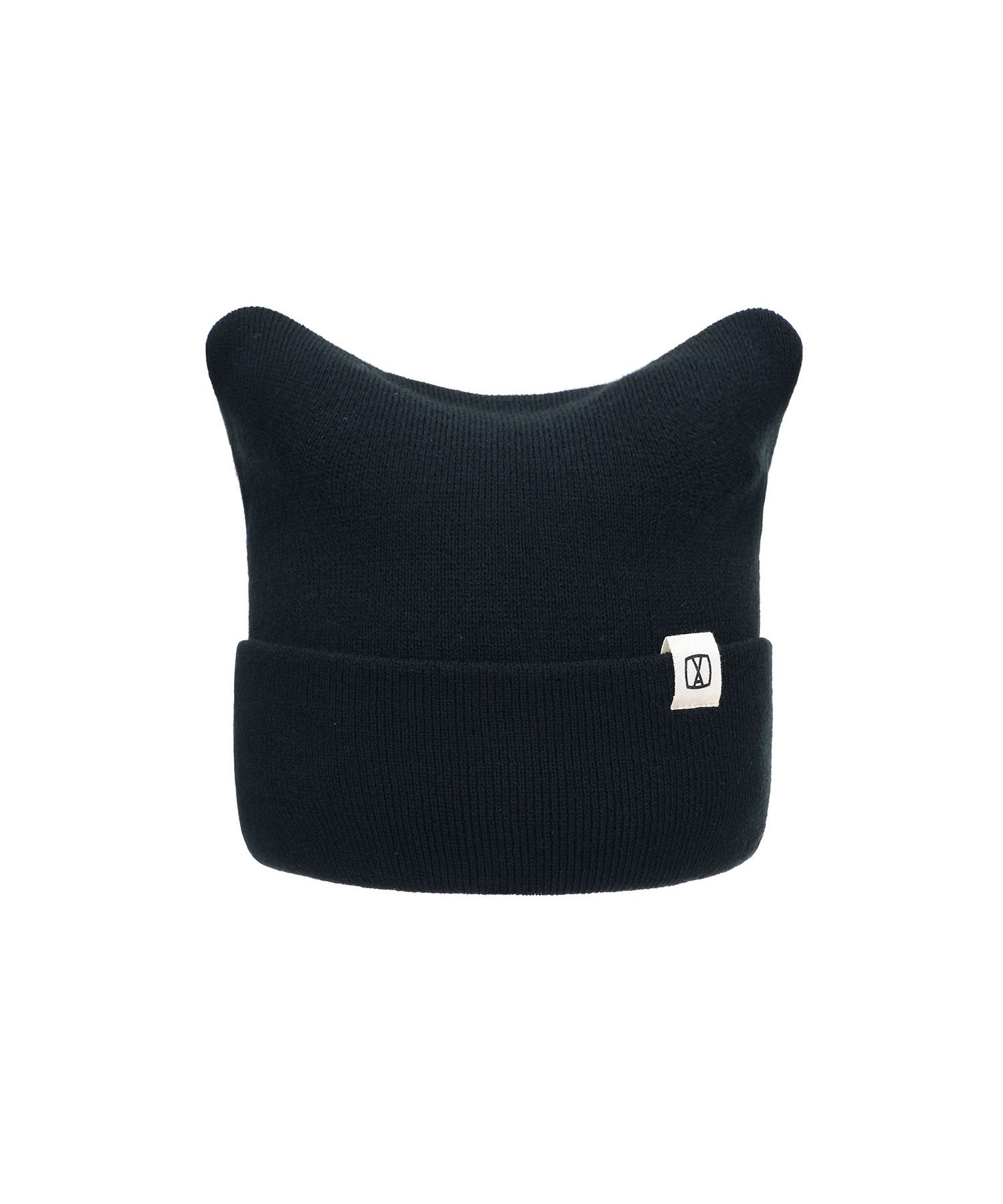 MUSINSA | VARZAR VA Label Square Beanie Black