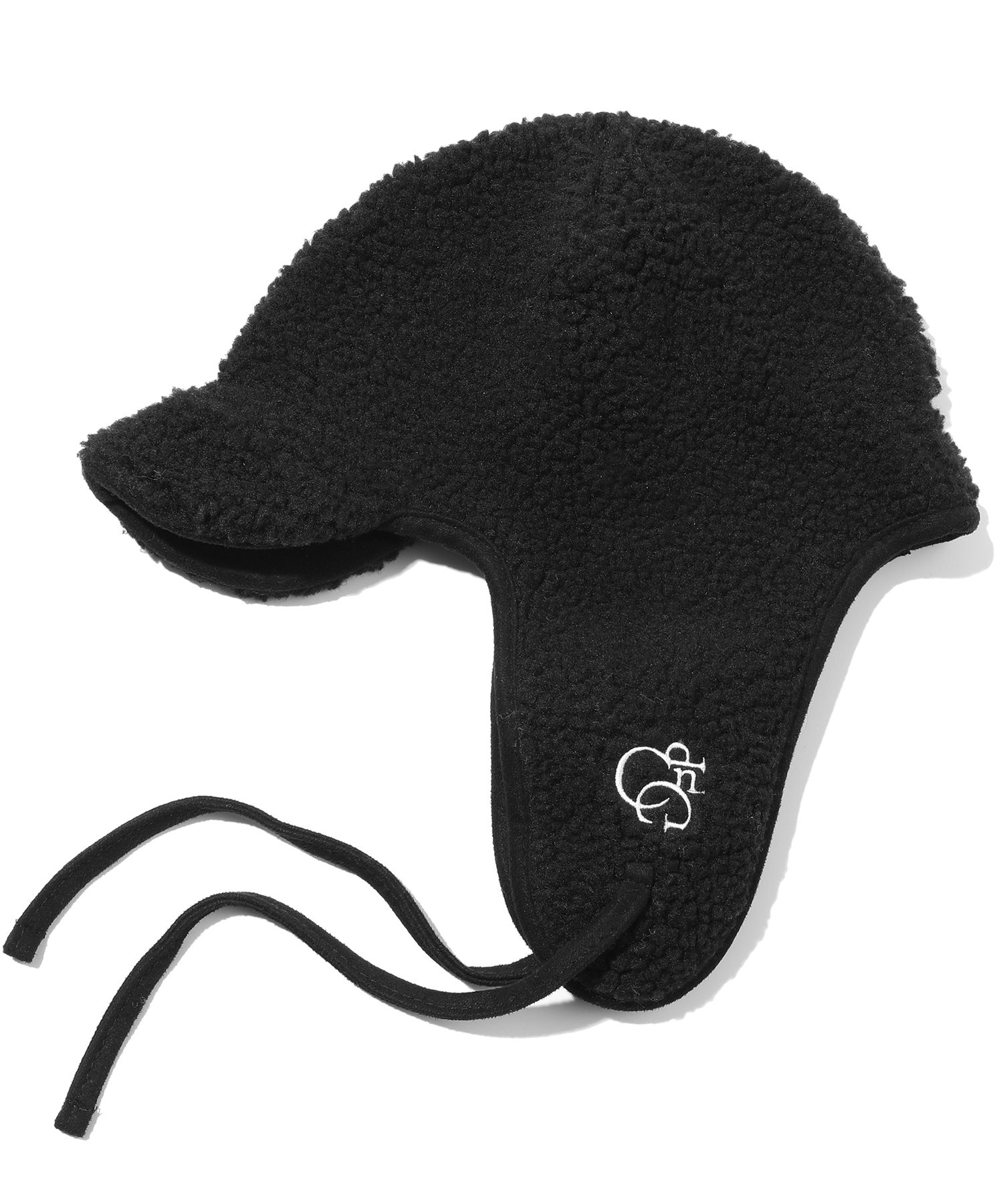 MUSINSA | CPGN STUDIO Logo Trooper Fleece Earflaps Black