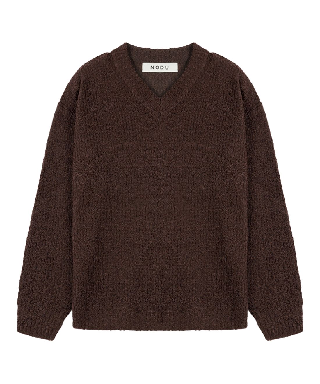 MUSINSA | NODU Stay Buckle Wool Knit [Brown]