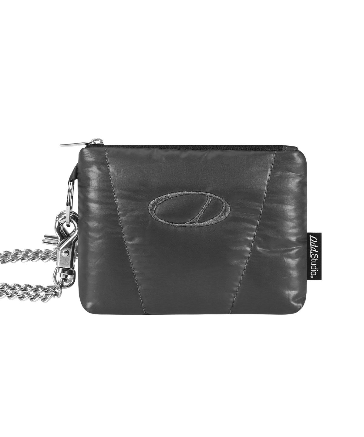 MUSINSA | ODDSTUDIO Odd Signature Glossy Padded Mini Chain Bag - CHARCOAL