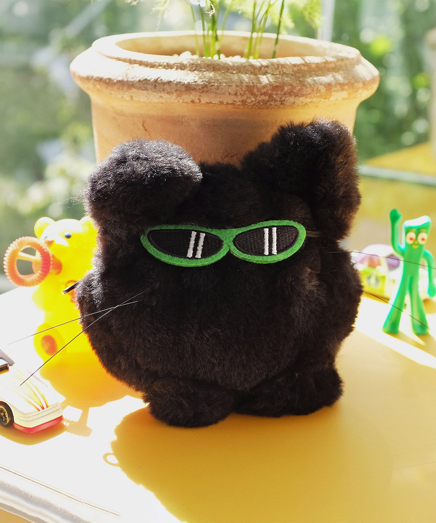 MUSINSA | BALLOON FRIENDS Sunglasses Miyao Cat Black Pocket Doll Key Ring