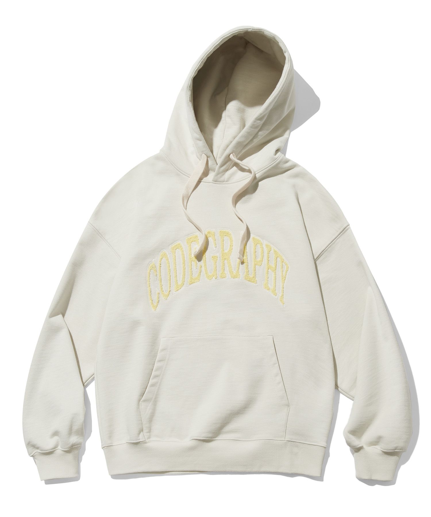 MUSINSA | Codegraphy CGP Arch Logo Boucle Hoodie_Cream