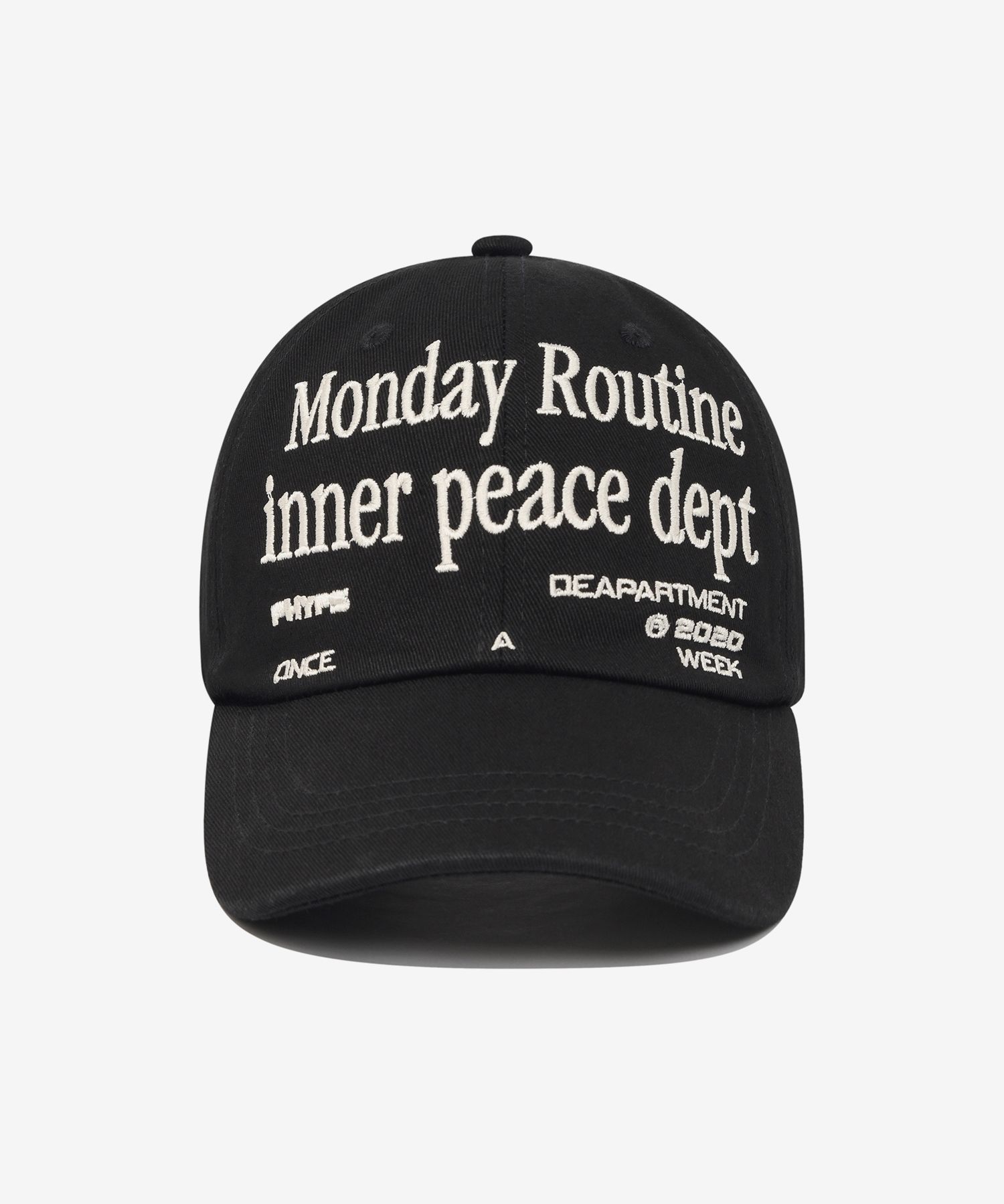 MUSINSA | PHYPS Monday Routine Layered Ball Cap_Black