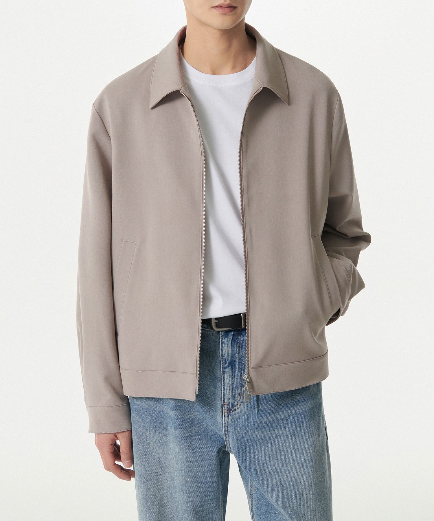 MUSINSA | MUSINSA STANDARD Relaxed Minimal Jacket [Light Beige]