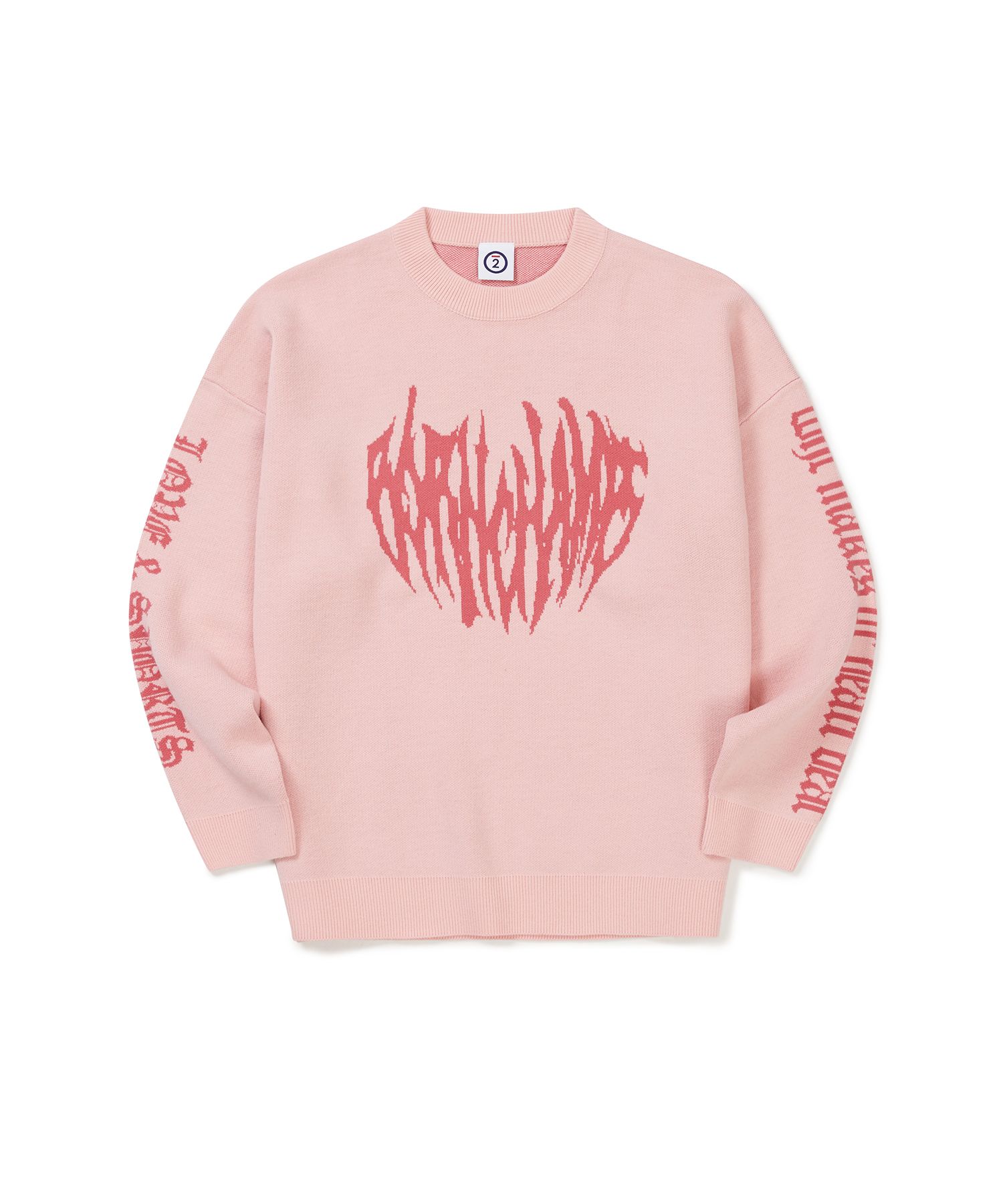 MUSINSA | BORN CHAMPS Heart Tribal Logo Knit B23FT16PK