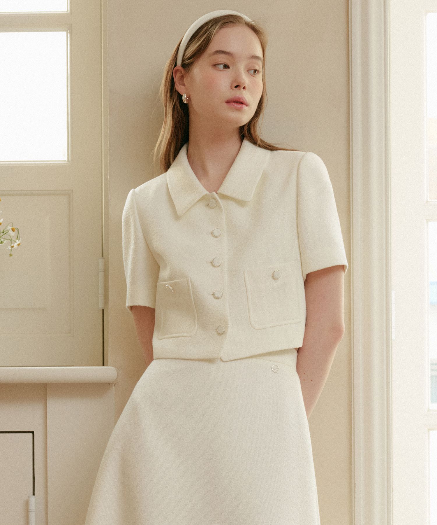 MUSINSA | LOOKAST Sasha Crop Tweed Jacket / SASHA CROP TWEED JACKET_3colors