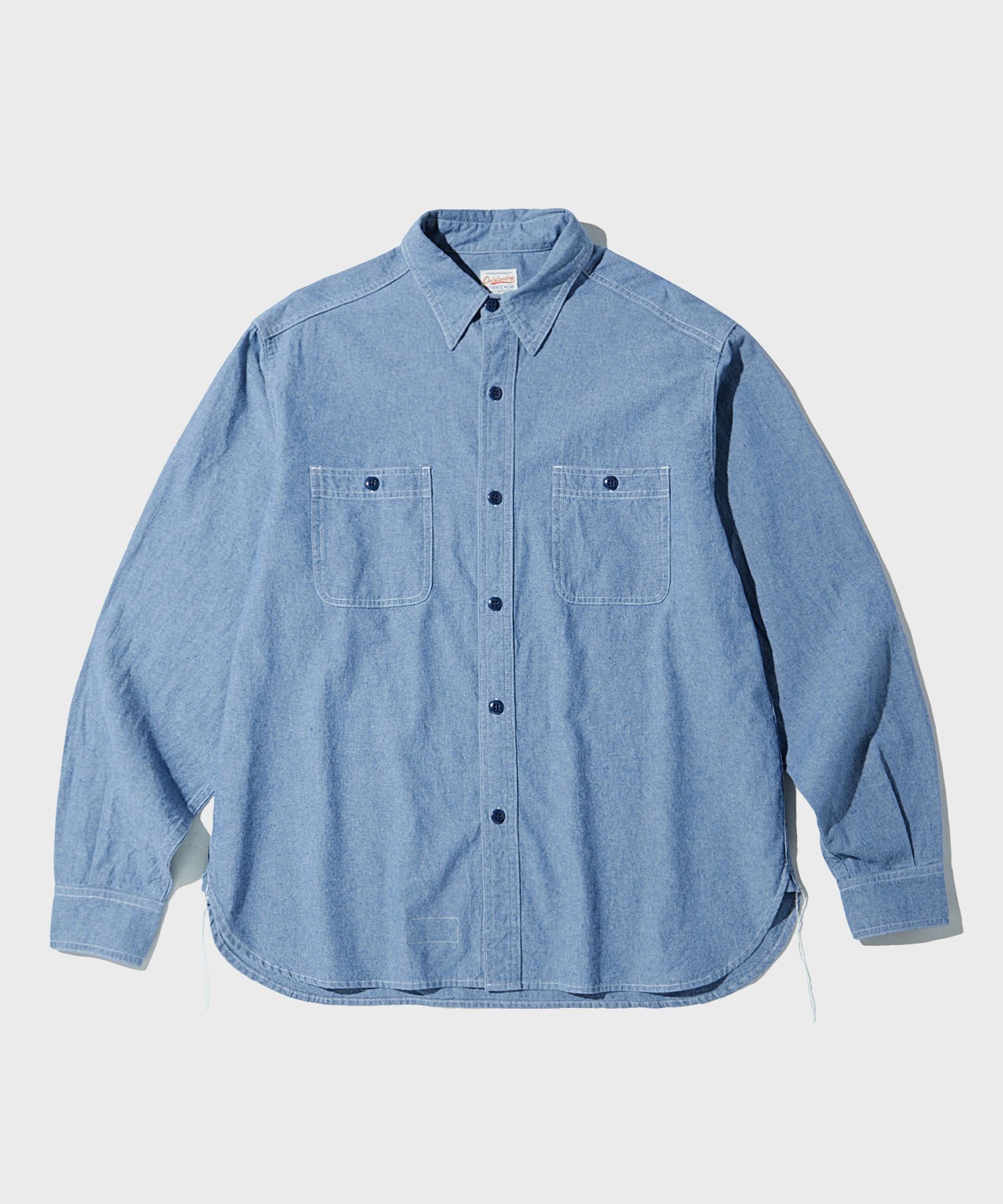 MUSINSA | OUTSTANDING USN UTILITY CHAMBRAY SHIRT_L.BLUE