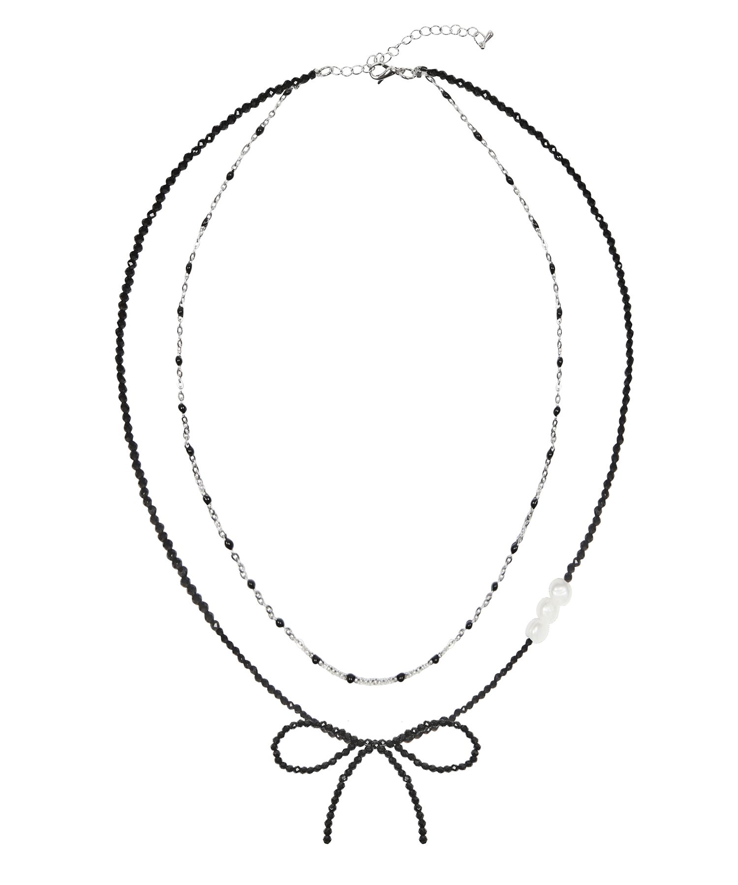 MUSINSA | LUV IS TRUE NM RIBBON BEADS CHOKER(BLACK)