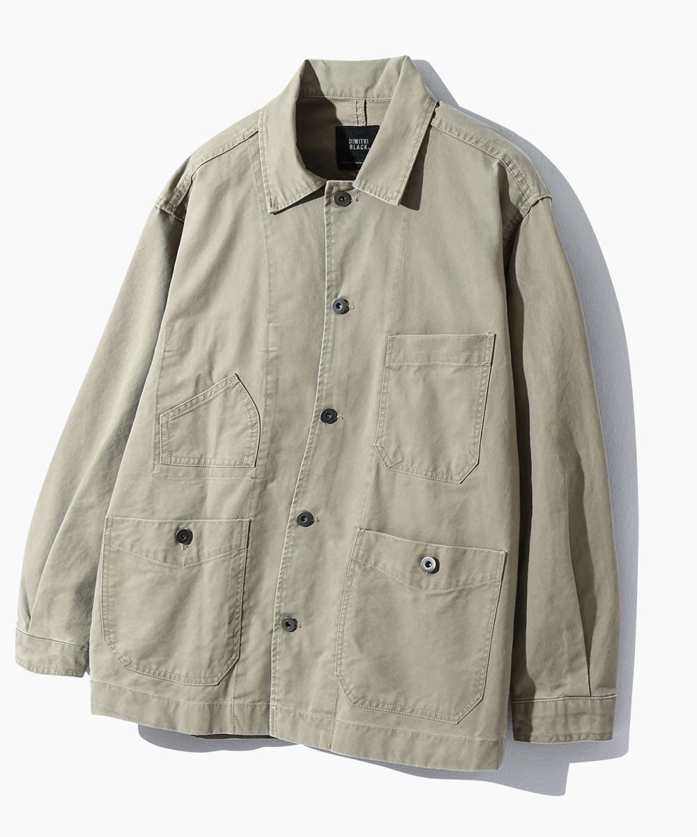 MUSINSA | DIMITRI BLACK Heavy cotton French work jacket_beige