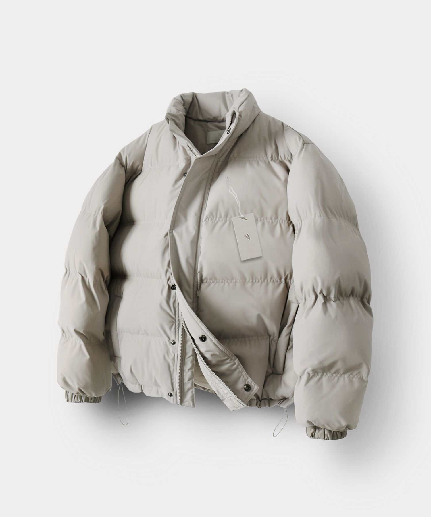 MUSINSA | MOOD INSIDE Two-way couple short padding_Light beige