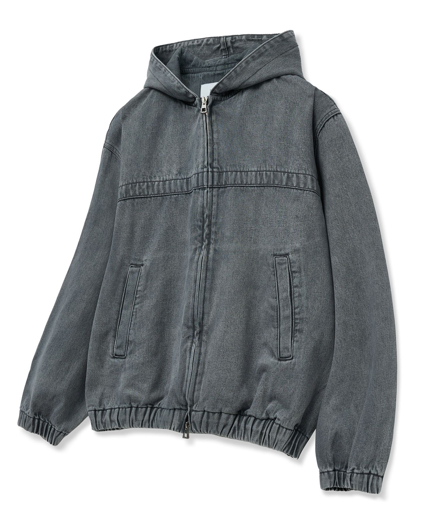 MUSINSA公式 | TNGT Washed Grey Denim Hooded Jumper (TNJU4E112G2)