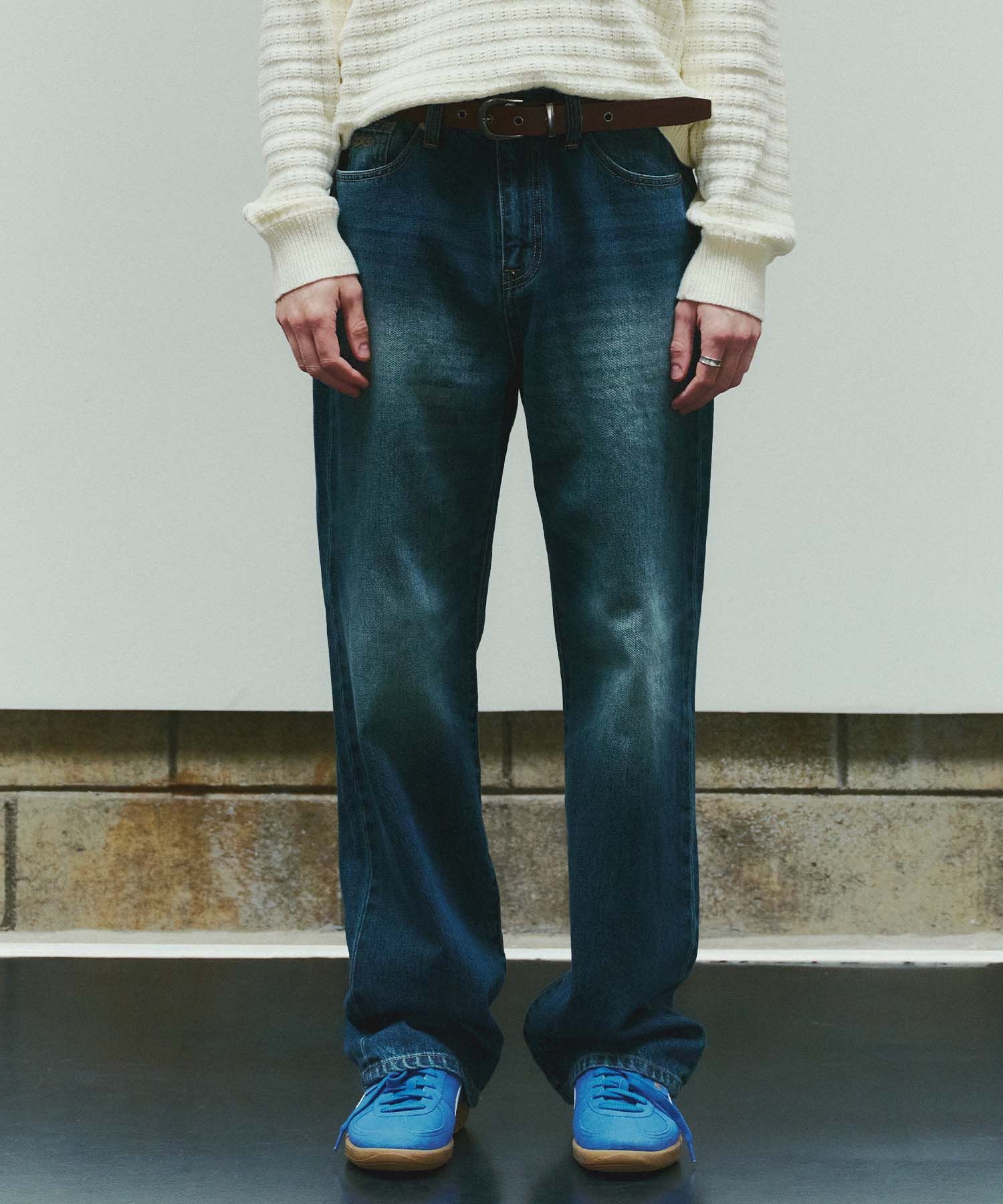 MUSINSA | PLAC Vintage Straight Denim Pants M01 Deep Blue