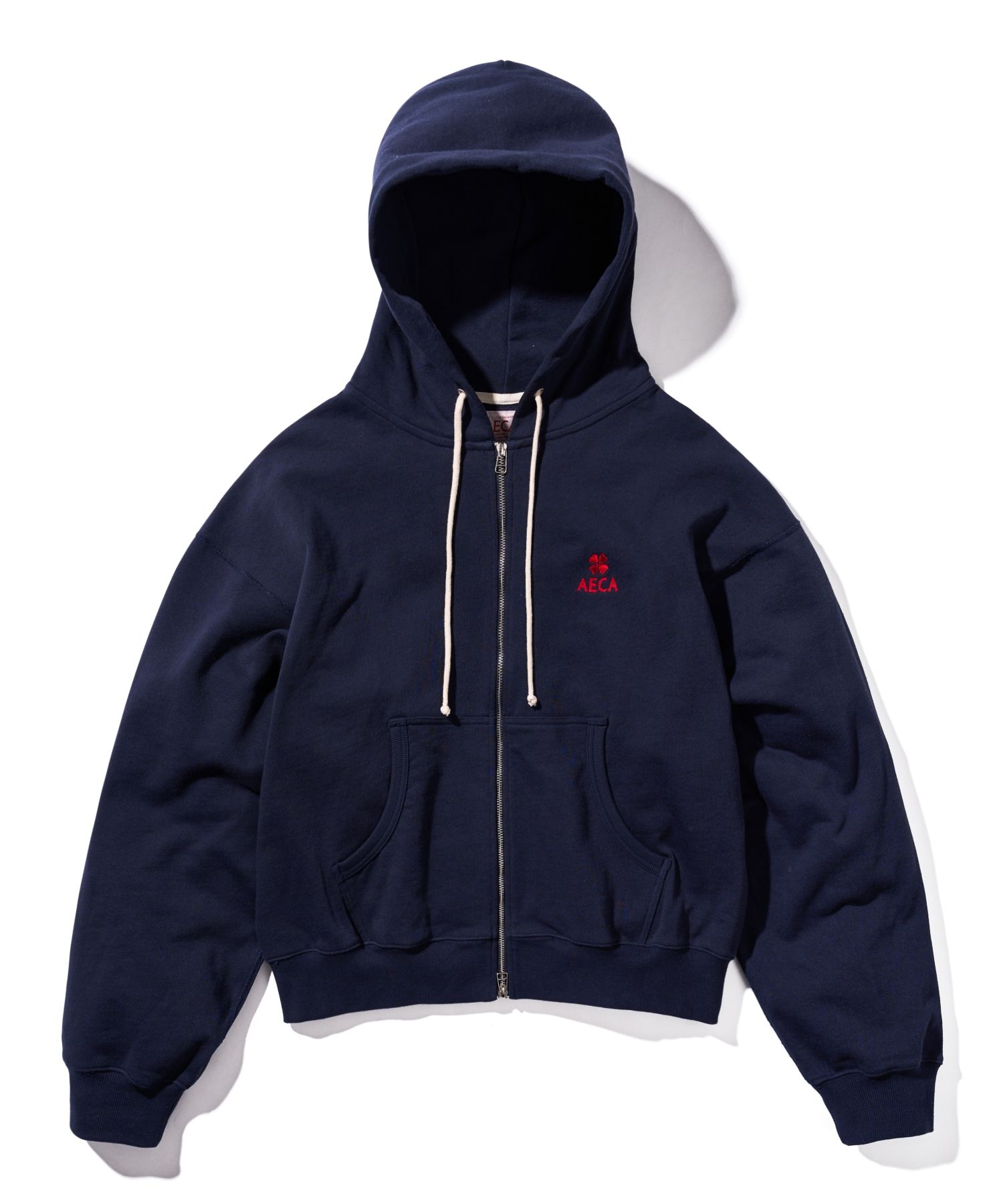 MUSINSA | AECA WHITE EVERYDAY AECA CLOVER ZIP UP HOODIE-NAVY