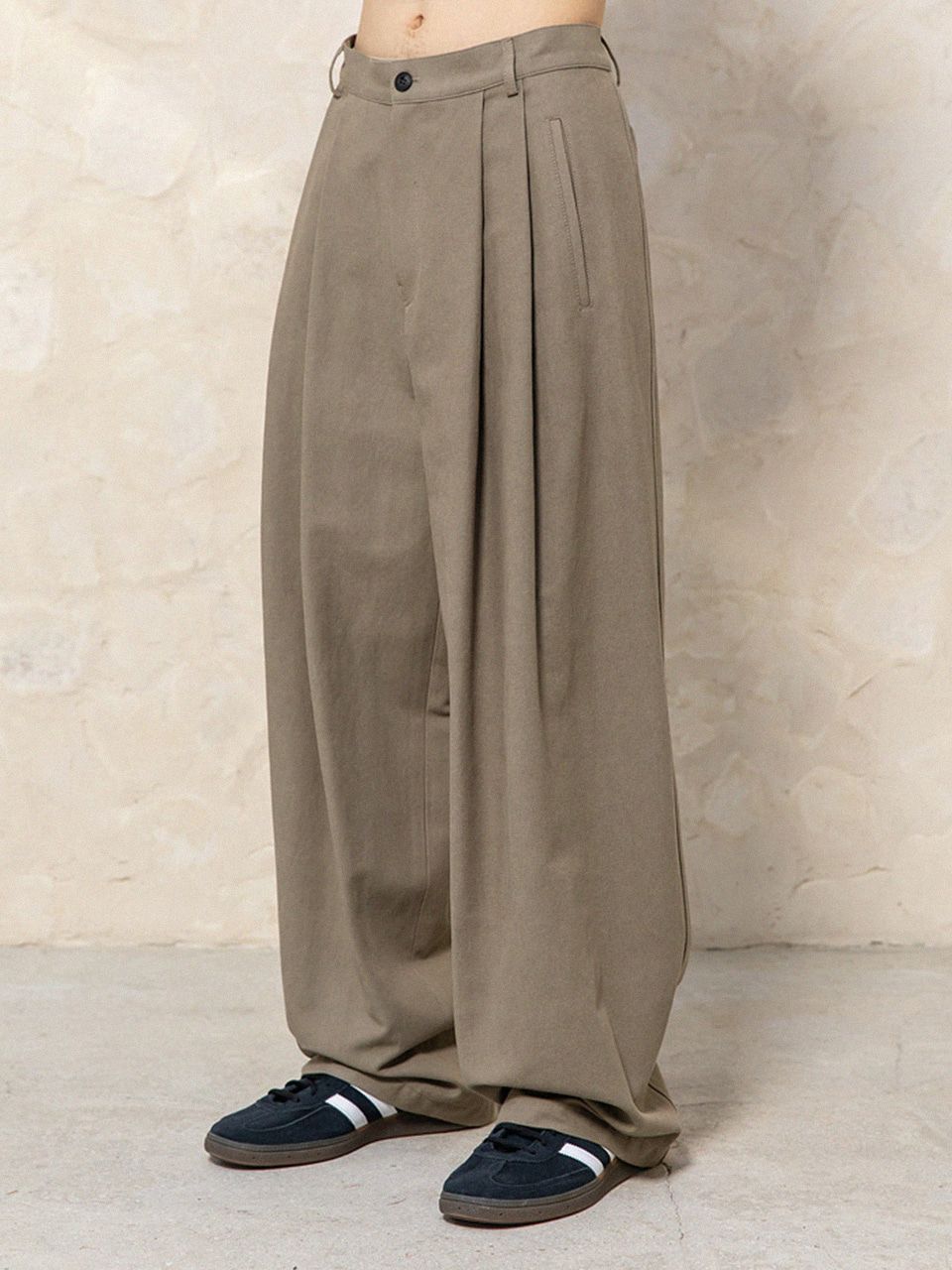 MUSINSA | BEGIN202 Washed Cotton Dobby Pants [Washed Beige]