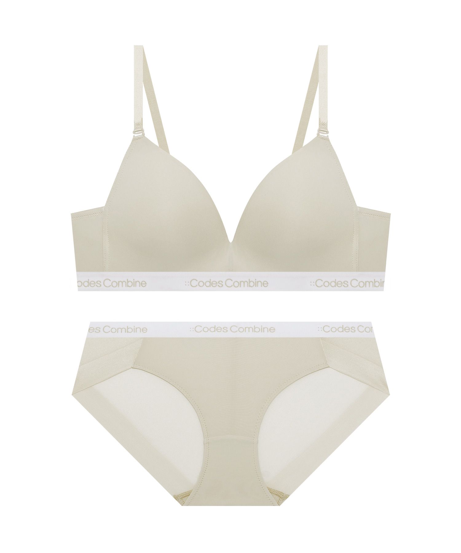 MUSINSA | CODESCOMBINE INNERWEAR Aerocool triangle logo bralette panty ...