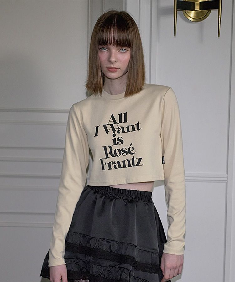 MUSINSA | ROSÉ FRANTZ Lettering Long Sleeve [Butter]