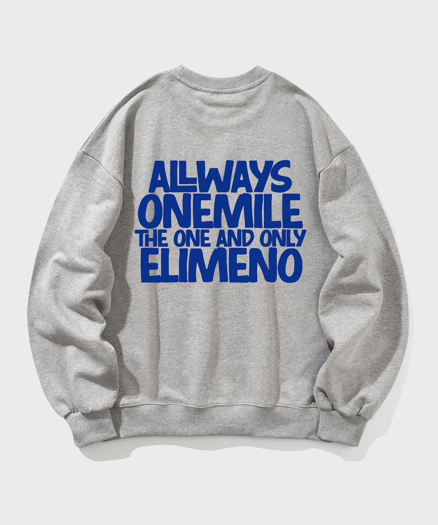 MUSINSA | ELIMENO EL Oao Overfit Sweatshirt Gray (Blue)
