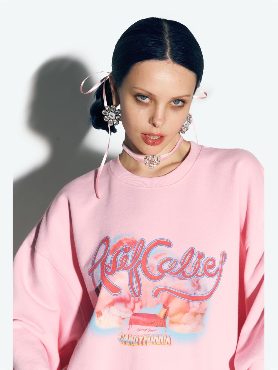 MUSINSA | ASIF CALIE CANDYFORNIA SWEATSHIRT PINK