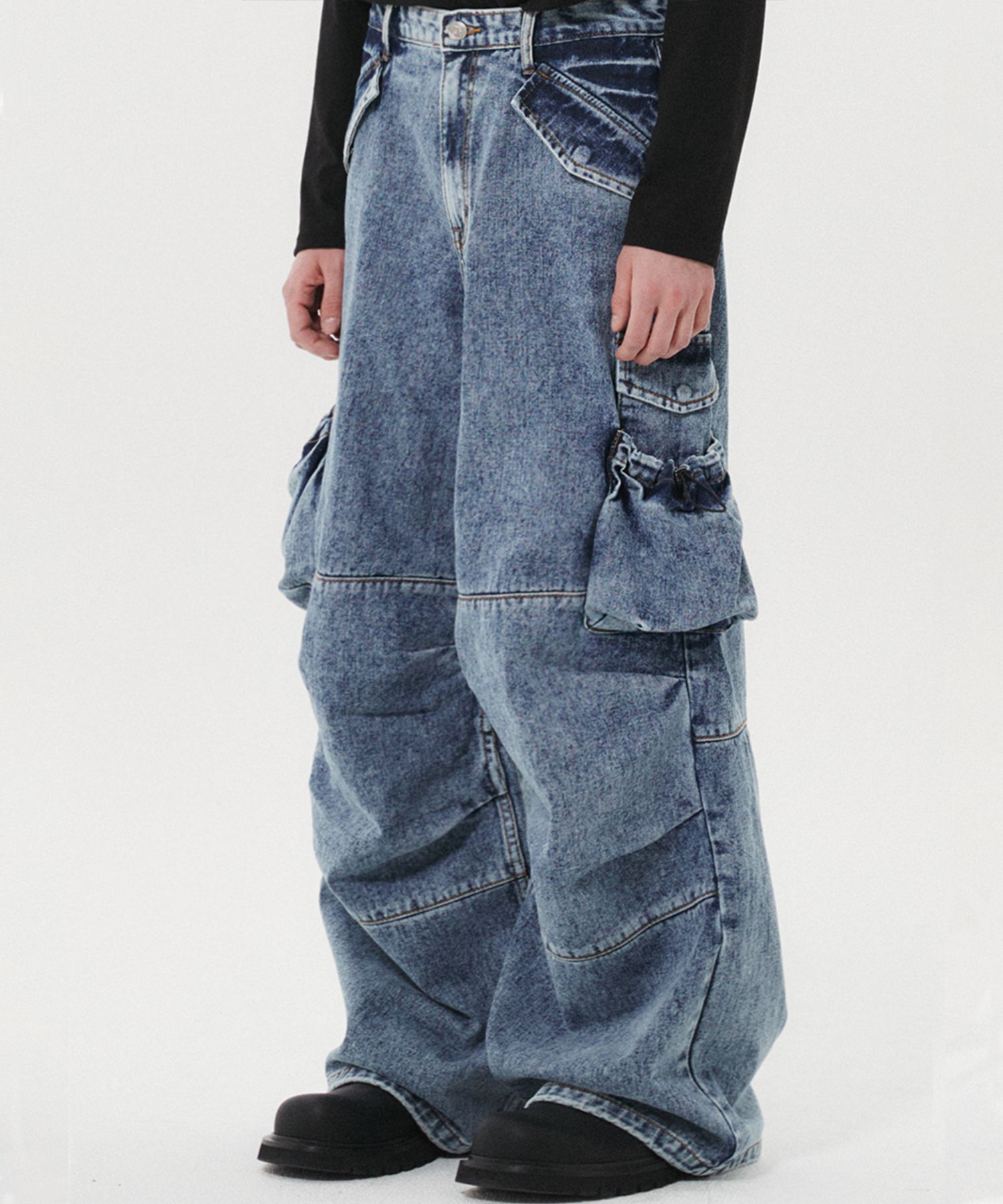 MUSINSA | DNSR M65 cargo pants blue