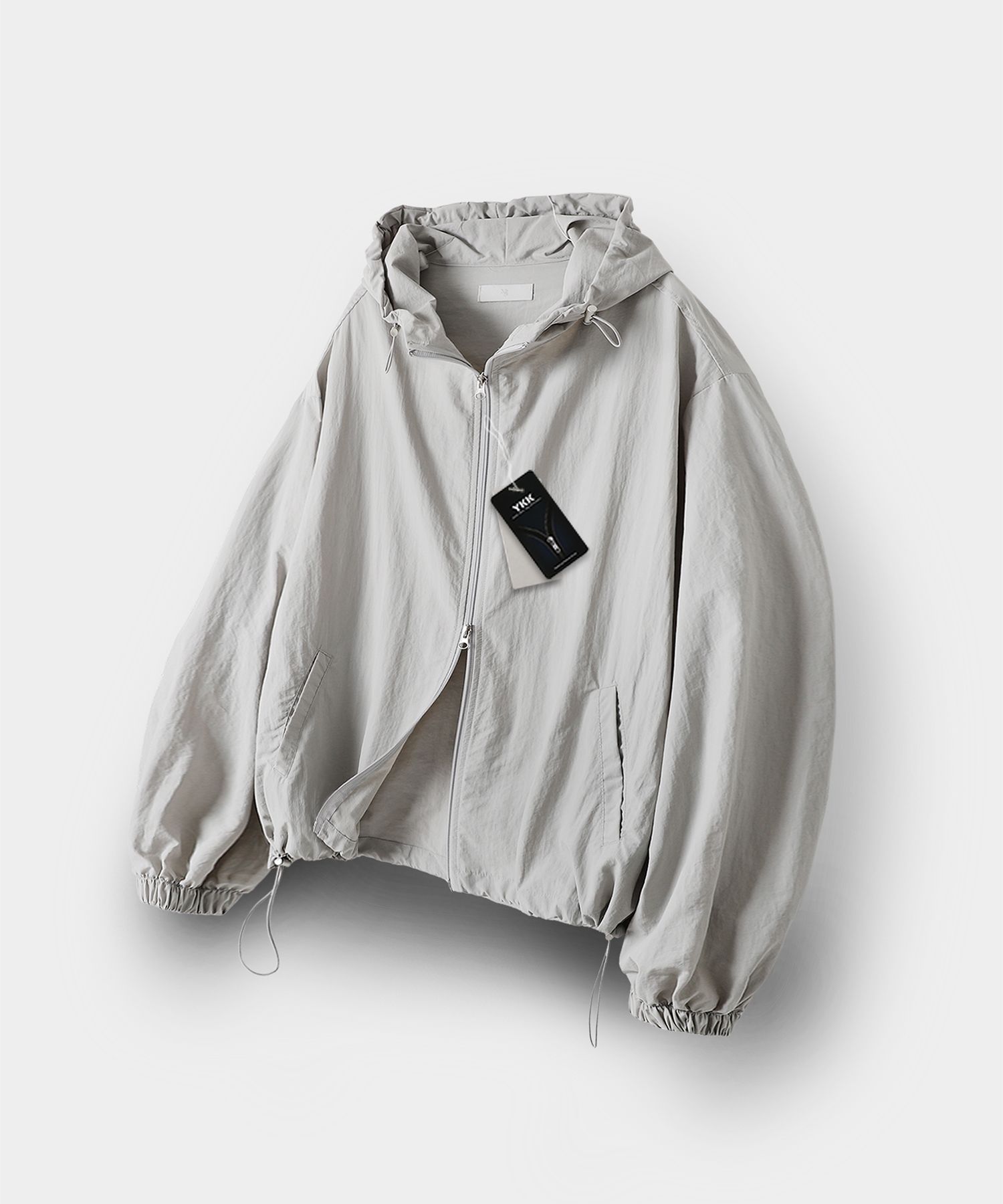 MUSINSA | MOOD INSIDE Special hood windbreaker_Gray