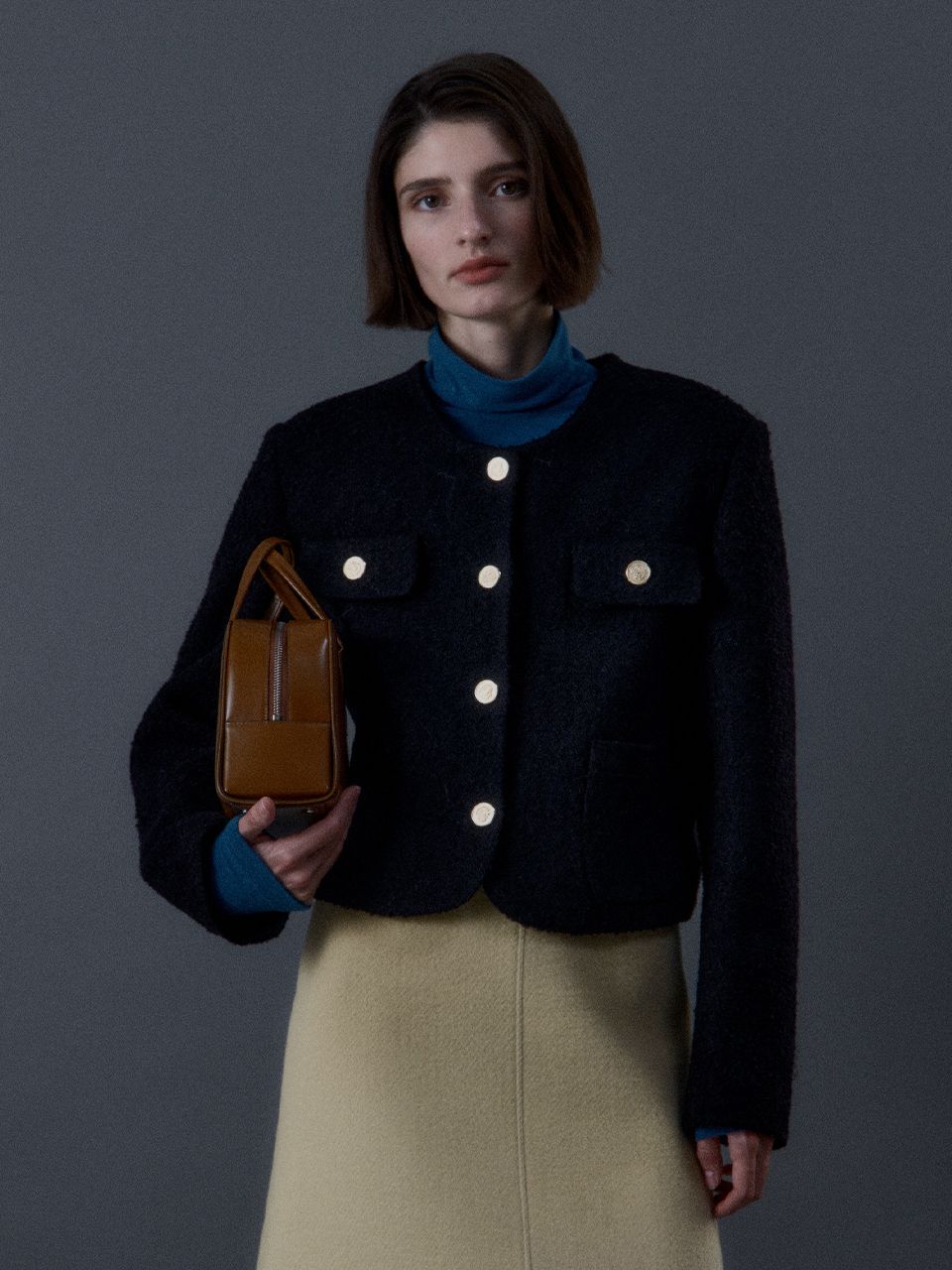 MUSINSA | RE BOLD Wool Bubble Jacket - Black