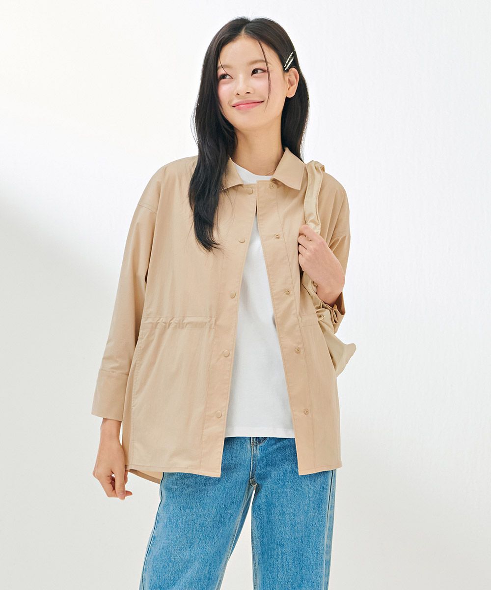 MUSINSA | CHASECULT Women's open collar jacket-type three-quarter shirt ...