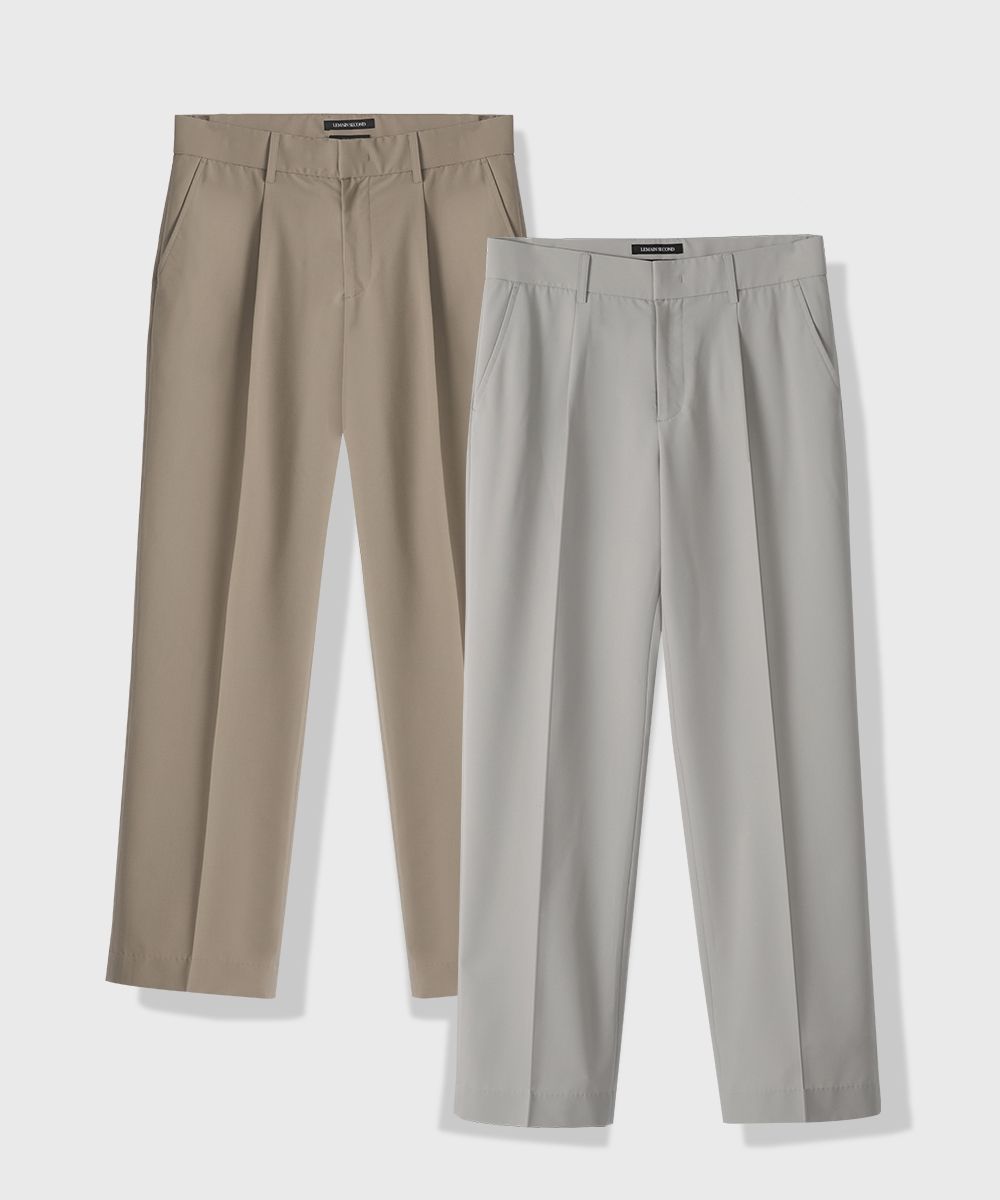 MUSINSA | LEMAIN SECOND [2PACK] One-tuck semi-wide hidden banding ...