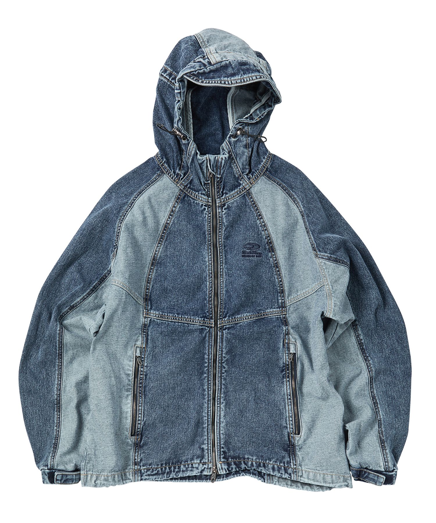 MUSINSA | TRAVEL Front Back Denim Windbreaker Blue
