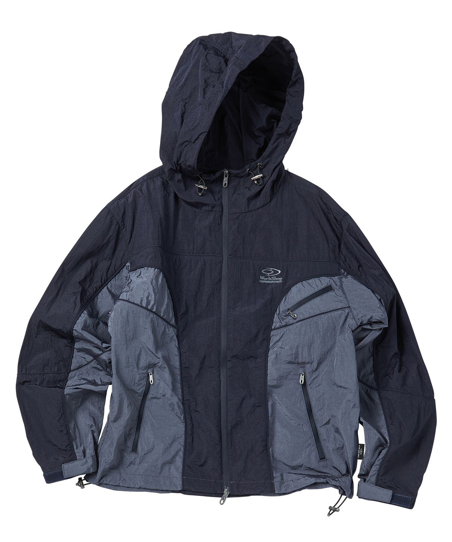 MUSINSA | TRAVEL Color Match Nylon Metal Windbreaker Navy