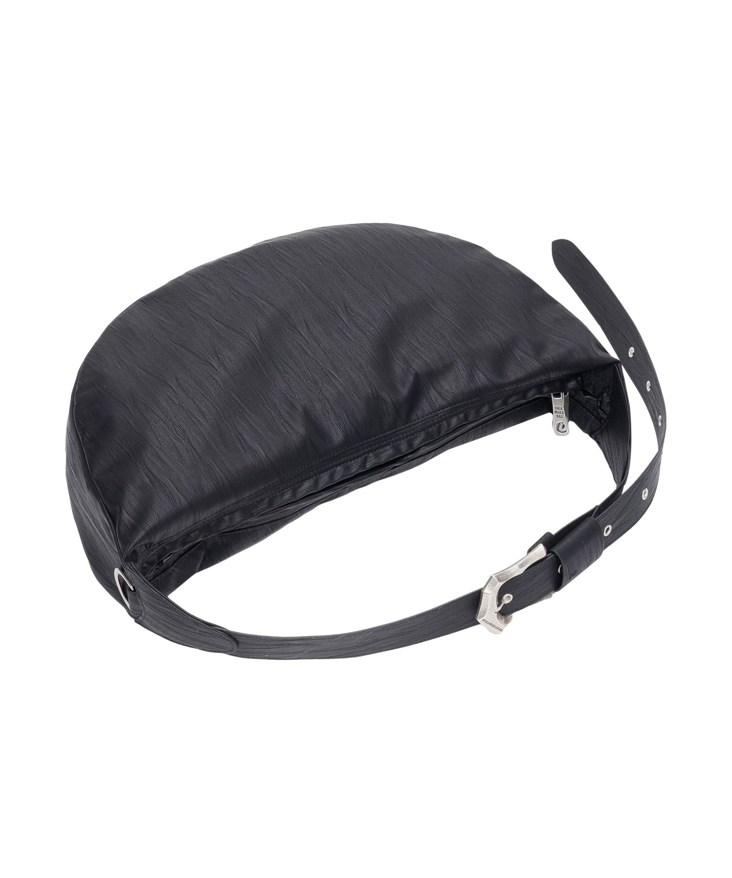 MUSINSA | IUGAMAKARAS Bumpy Buckle Banana Leather Bag