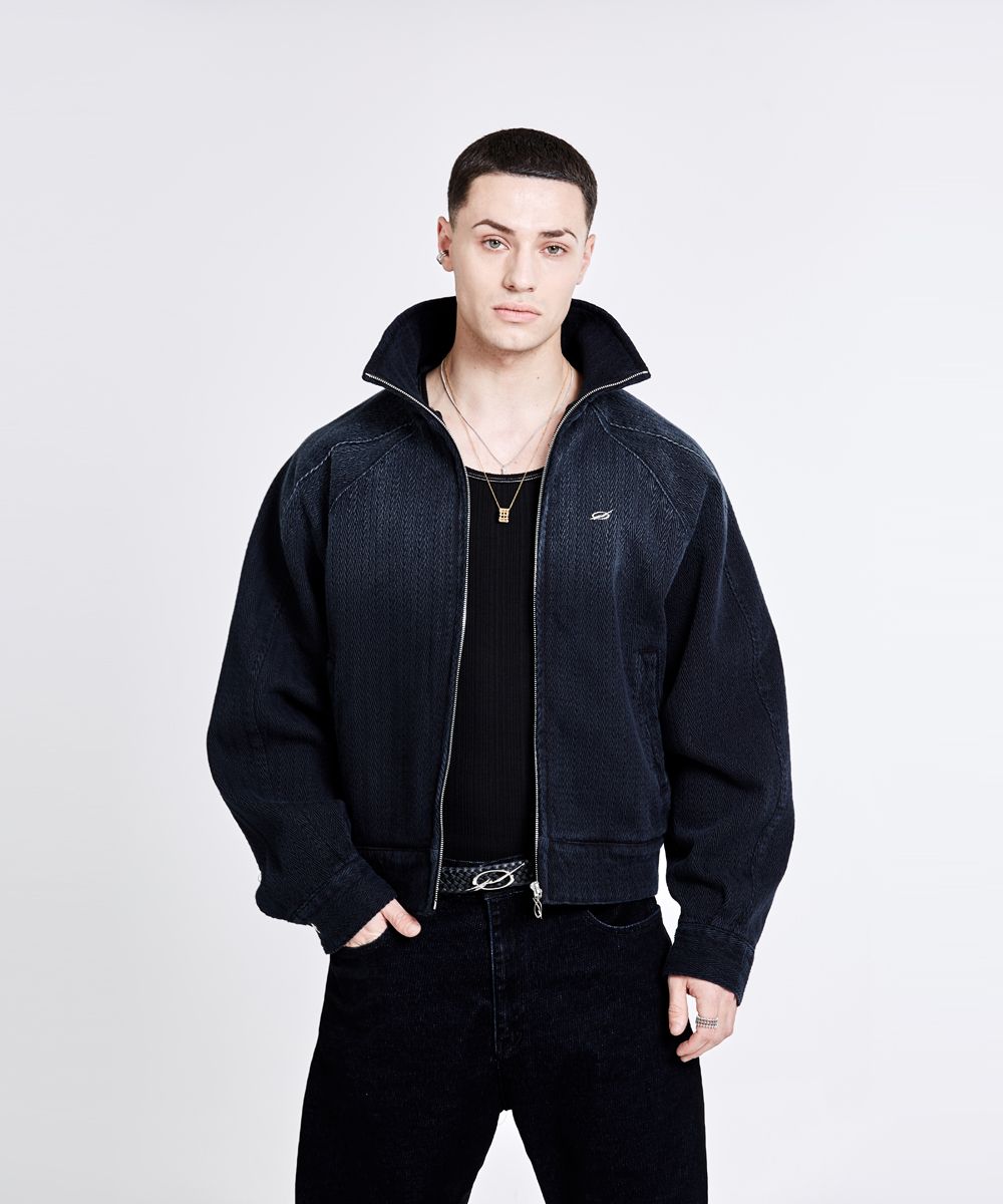 MUSINSA | 51PERCENT Tough Denim Jacket - black
