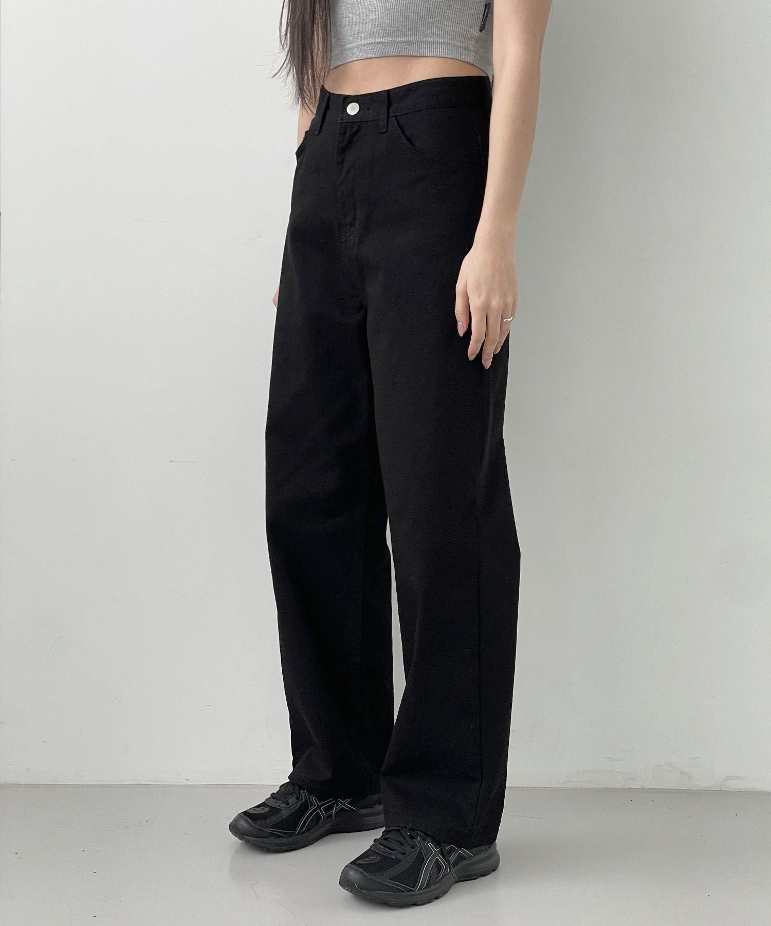 MUSINSA | MUAHMUAH Basic cotton pants [black]