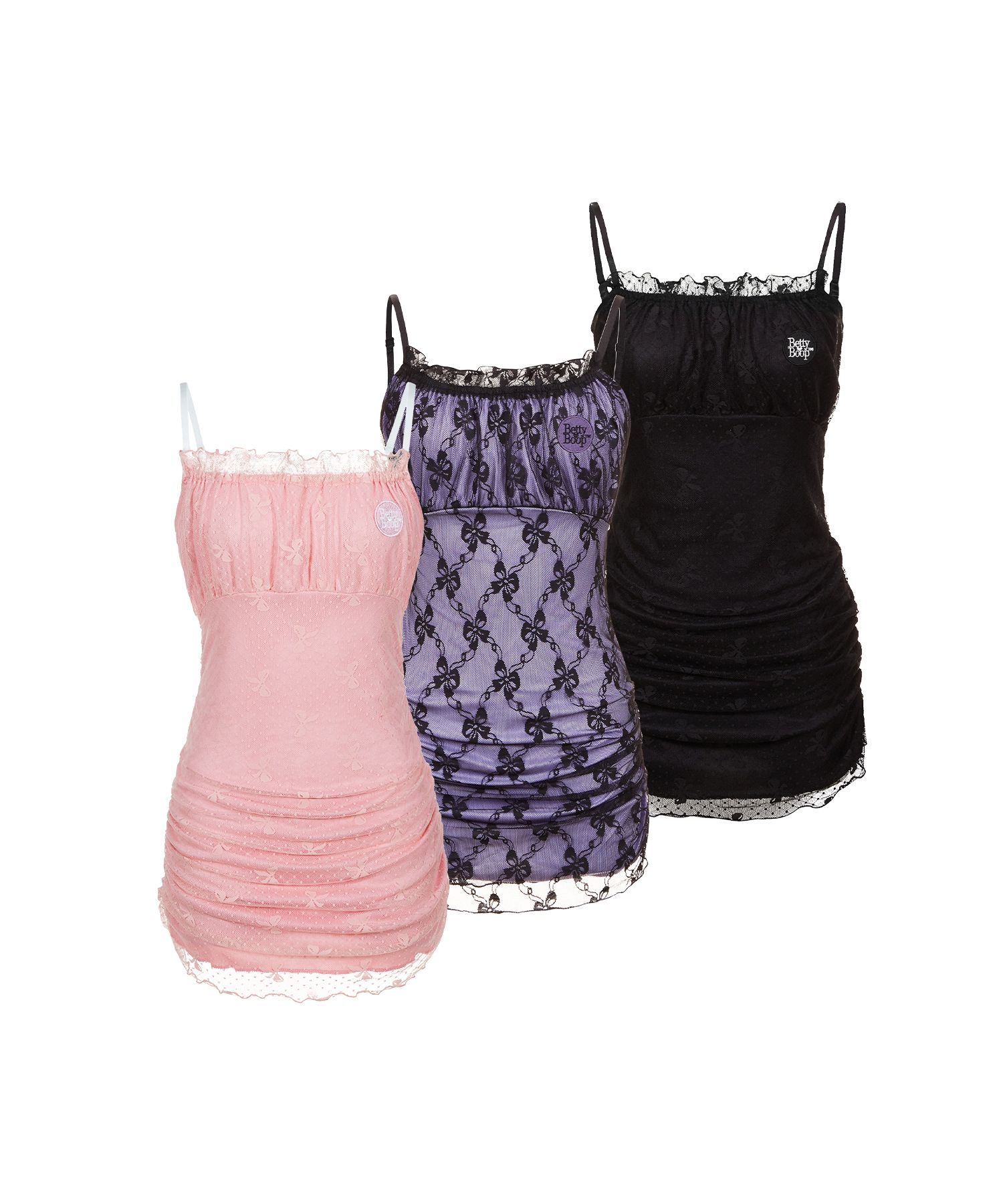 MUSINSA | BETTY BOOP Betty Boop Shirring Lace Slip Mini Dress_(3 Colors)