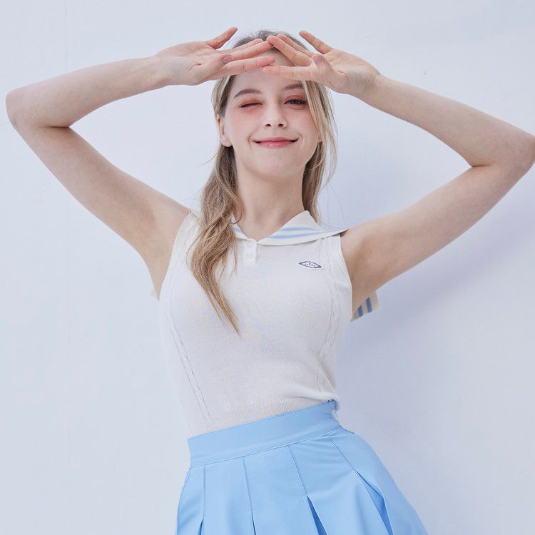 MUSINSA | J JANE Sailor sleeveless knit (White)