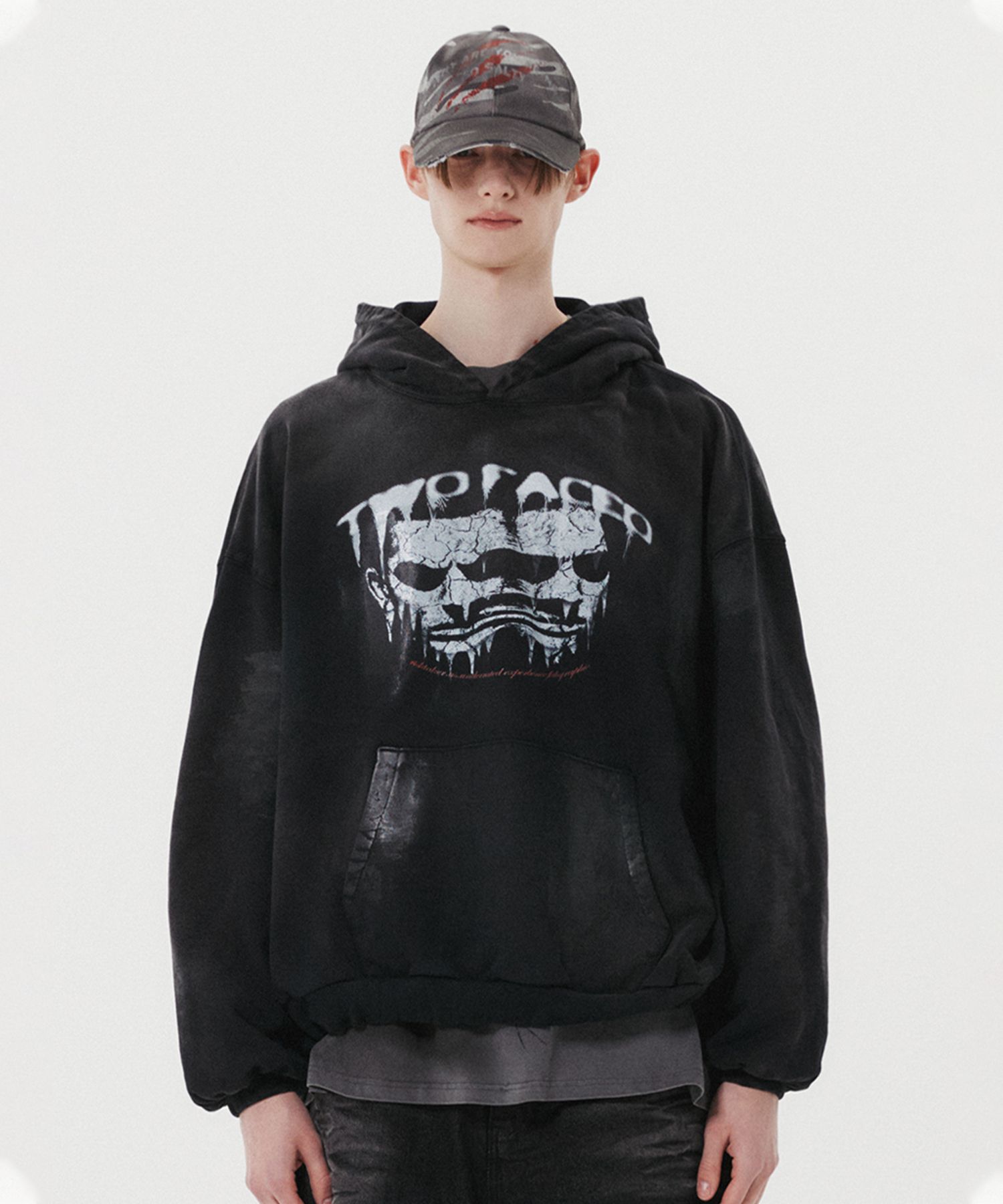 MUSINSA | DNSR Vintage Washed Two-Face Hoodie