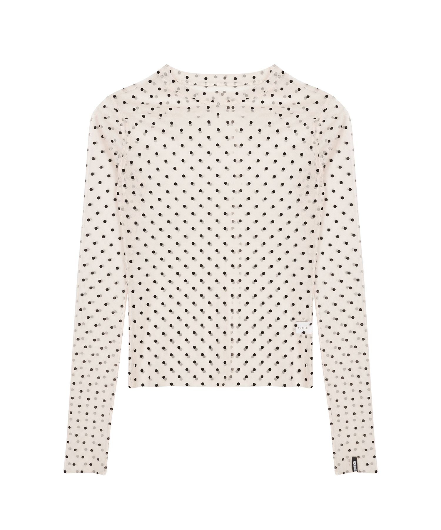 MUSINSA公式 | NICK&NICOLE NICOLE LABEL SEE-THROUGH DOTS TOPS_2 COLOR
