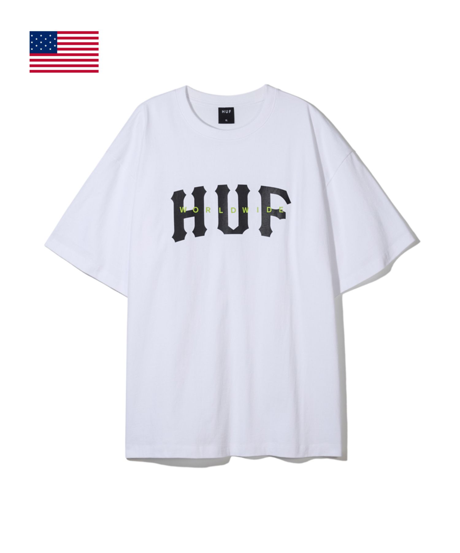 MUSINSA | HUF WORLDWIDE ARCH LOGO TEE [WHITE]