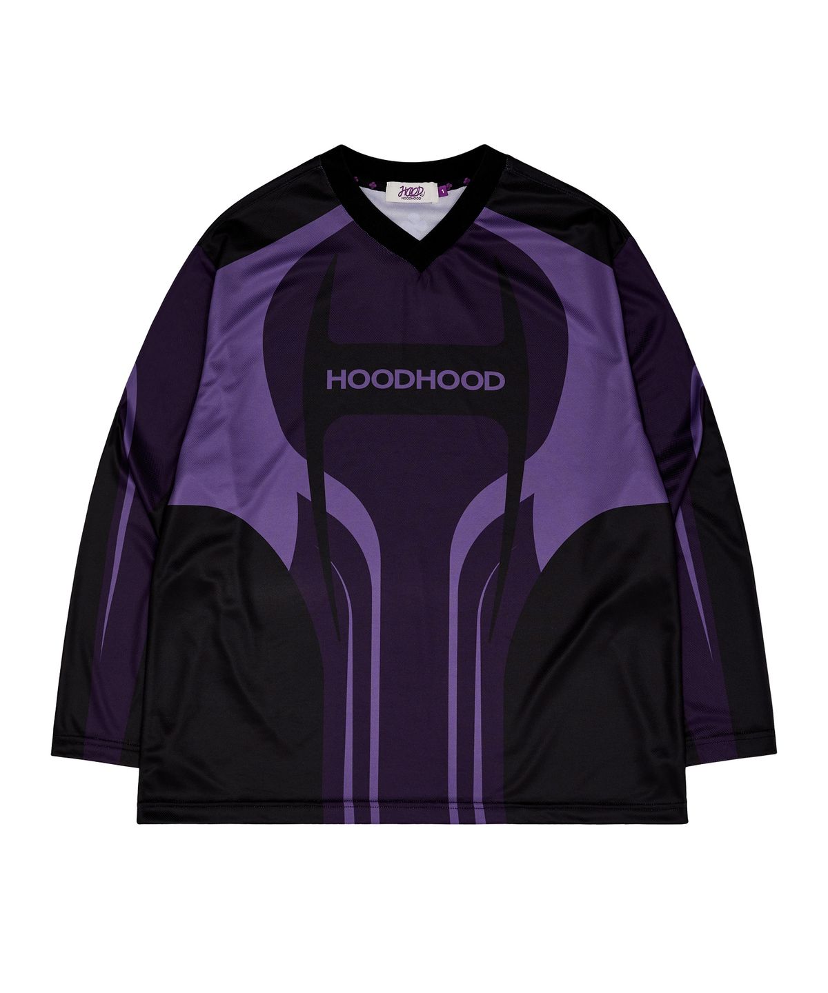 후드후드(HOODHOOD) 레이싱 메쉬 롱슬리브 티셔츠 퍼플 - 사이즈 & 후기 | 무신사