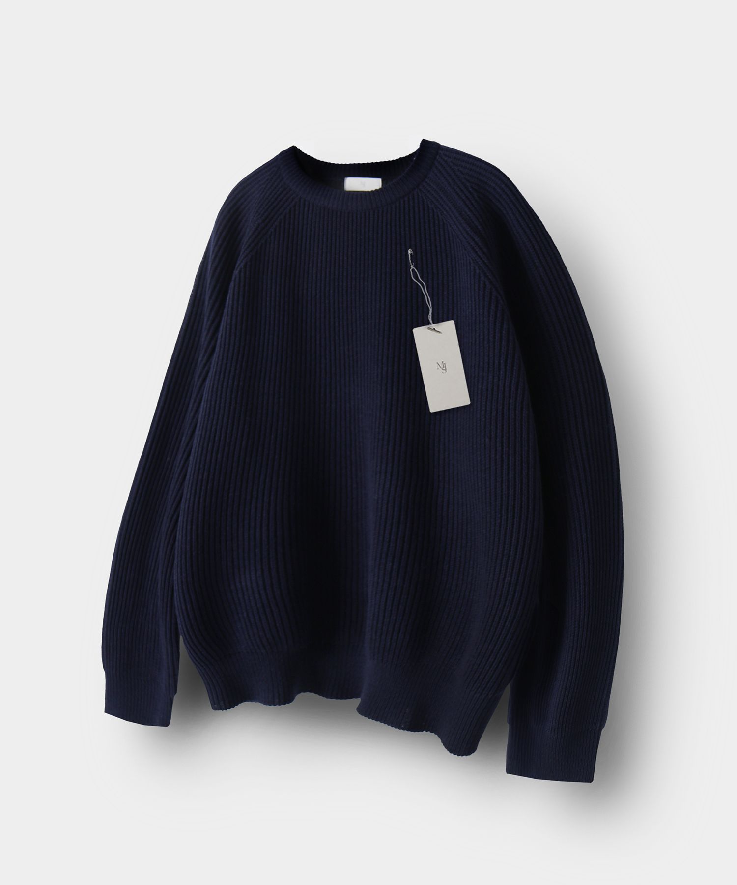MUSINSA | MOOD INSIDE Hachi Raglan Knit_Navy