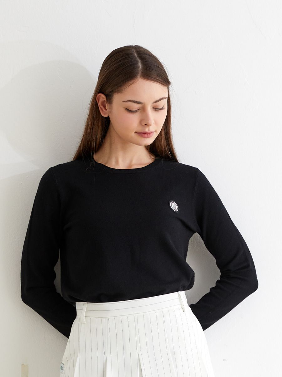 MUSINSA | NITINA Soft Round Pullover BK