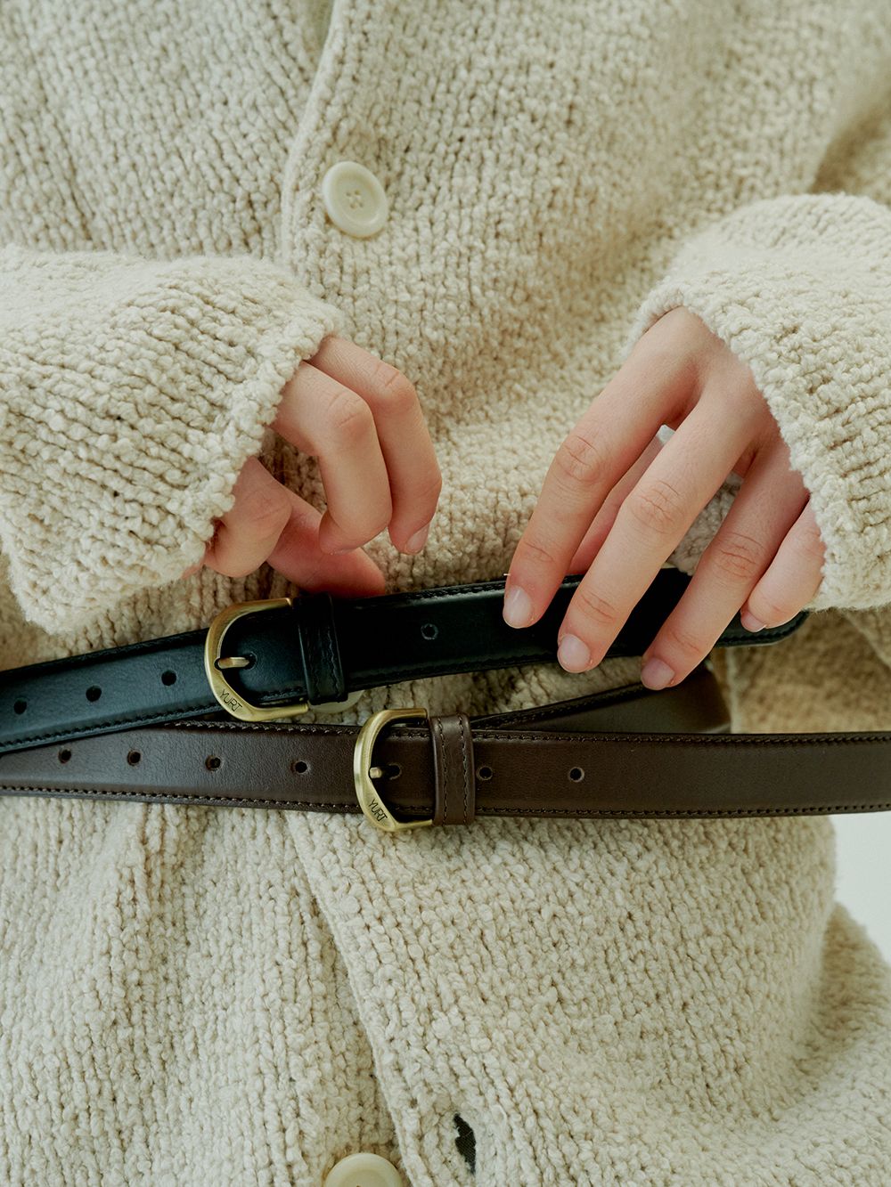 MUSINSA | YURT SIGNATURE BUCKLE BELT_2color