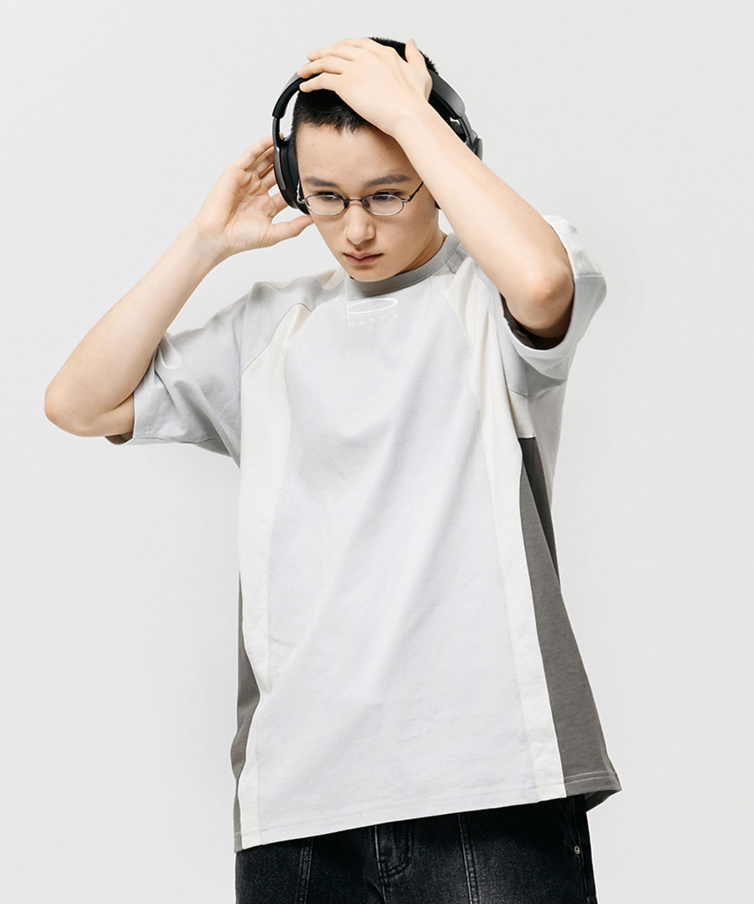 MUSINSA | PHYPS P-ACTIVE short sleeve light gray