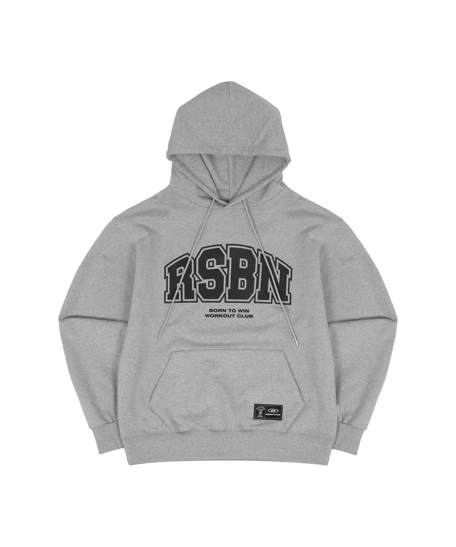MUSINSA | BORN TO WIN RSBN OVER FIT HOODIE [MELANGE GREY]