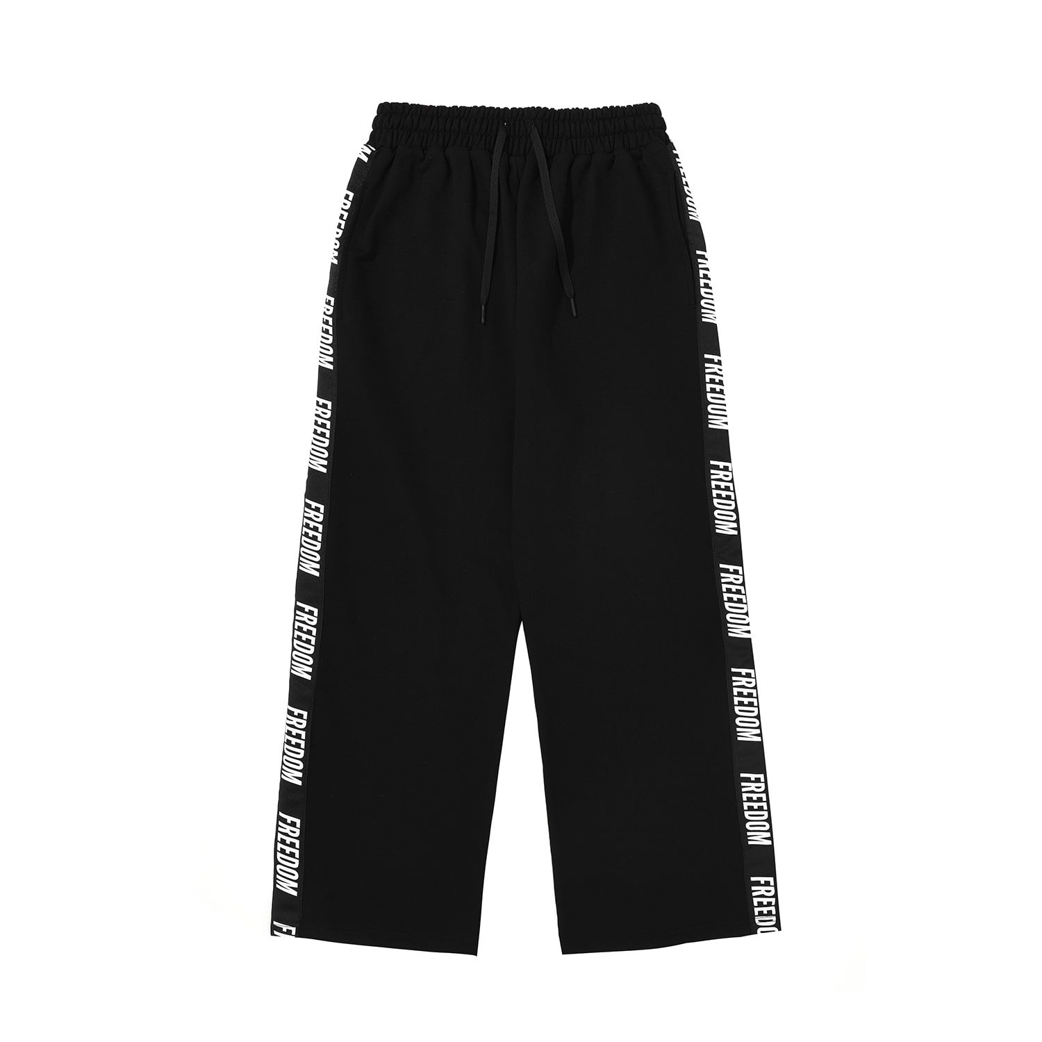MUSINSA公式 | FREEDOM Freedom Lettering Cotton Pants (Black)