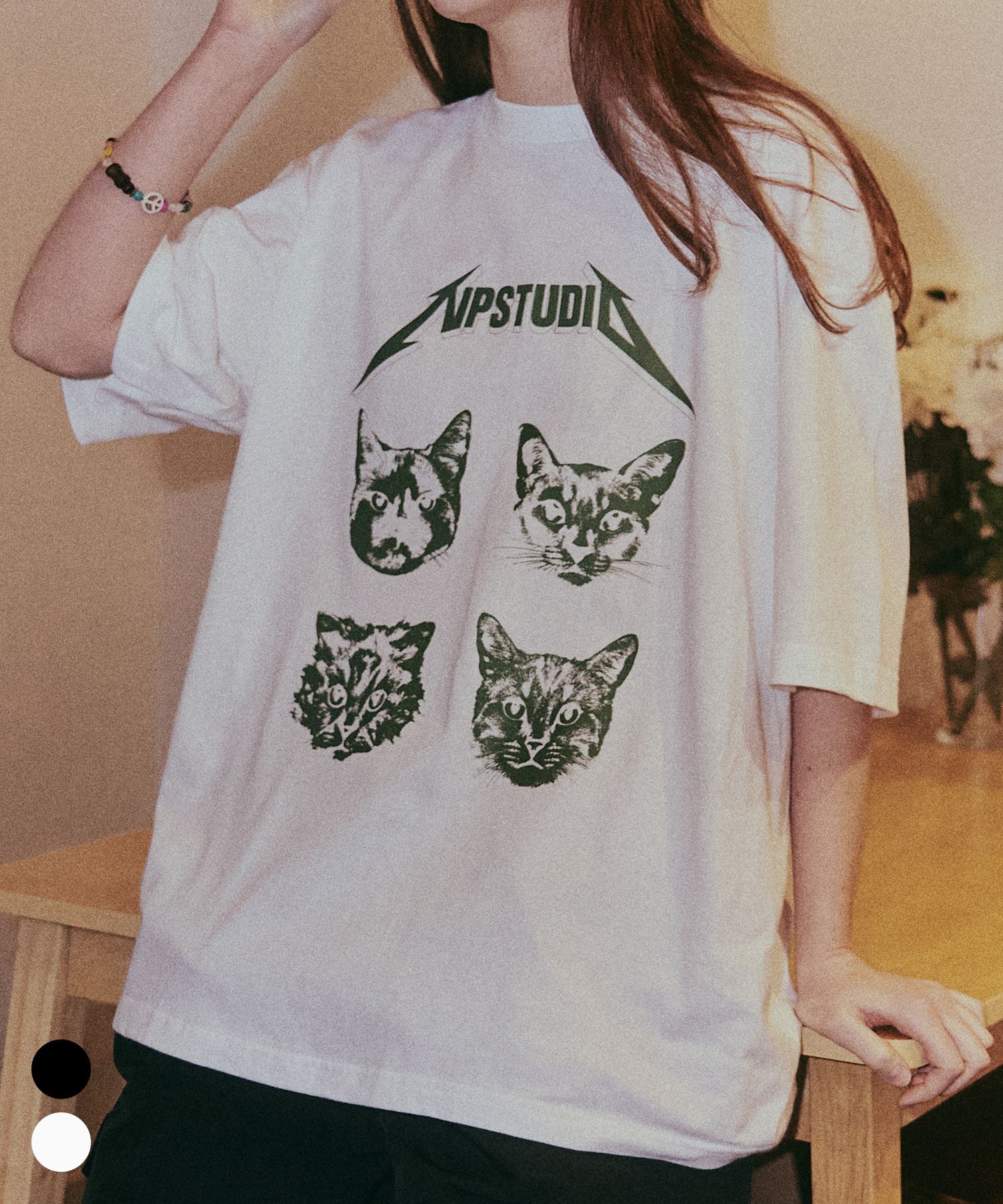 MUSINSA | NP STUDIO Cats Paw Logo T-Shirt 2COLOR