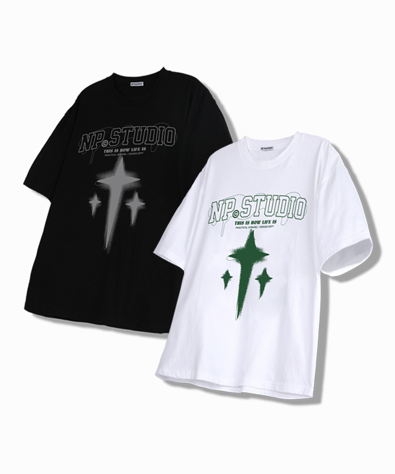 MUSINSA | NP STUDIO NP Cross Logo T-shirt 2COLOR